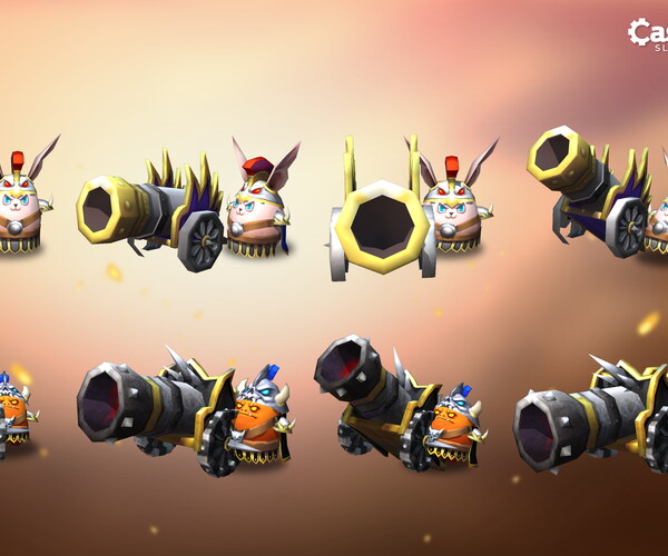 ArtStation - Casual Tiny Slime - Cannon Pack | Game Assets