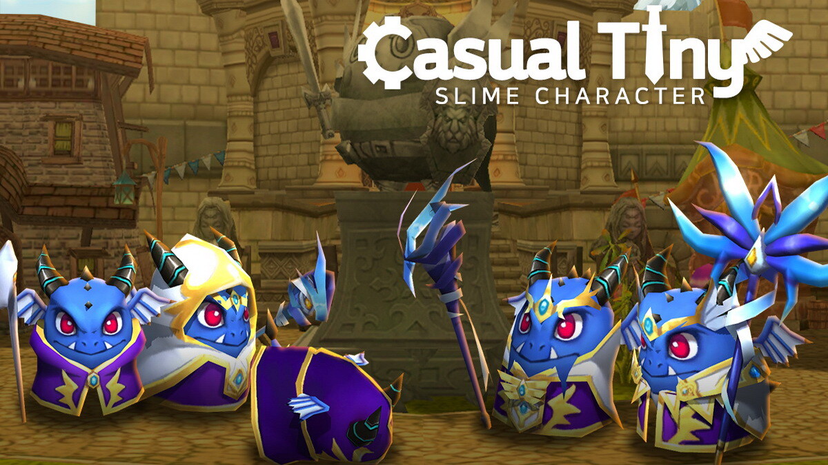 ArtStation - Casual Tiny Slime - Element wind Pack | Game Assets