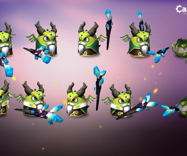 ArtStation - Casual Tiny Slime - Wizard Pack | Game Assets