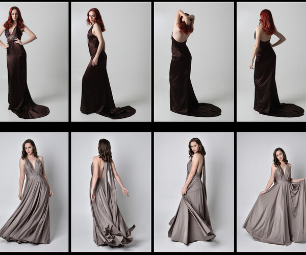 ArtStation - x166 Elegant Gowns - Pose Reference Pack | Resources