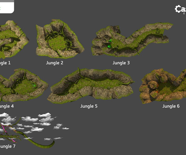 ArtStation - Casual Tiny Environment - Jungle Set | Game Assets