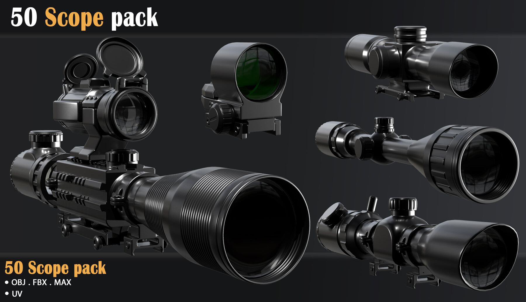 ArtStation - 50 Scope pack | Resources