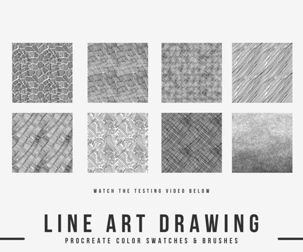 ArtStation - Line Art Drawing Procreate Kit | Brushes