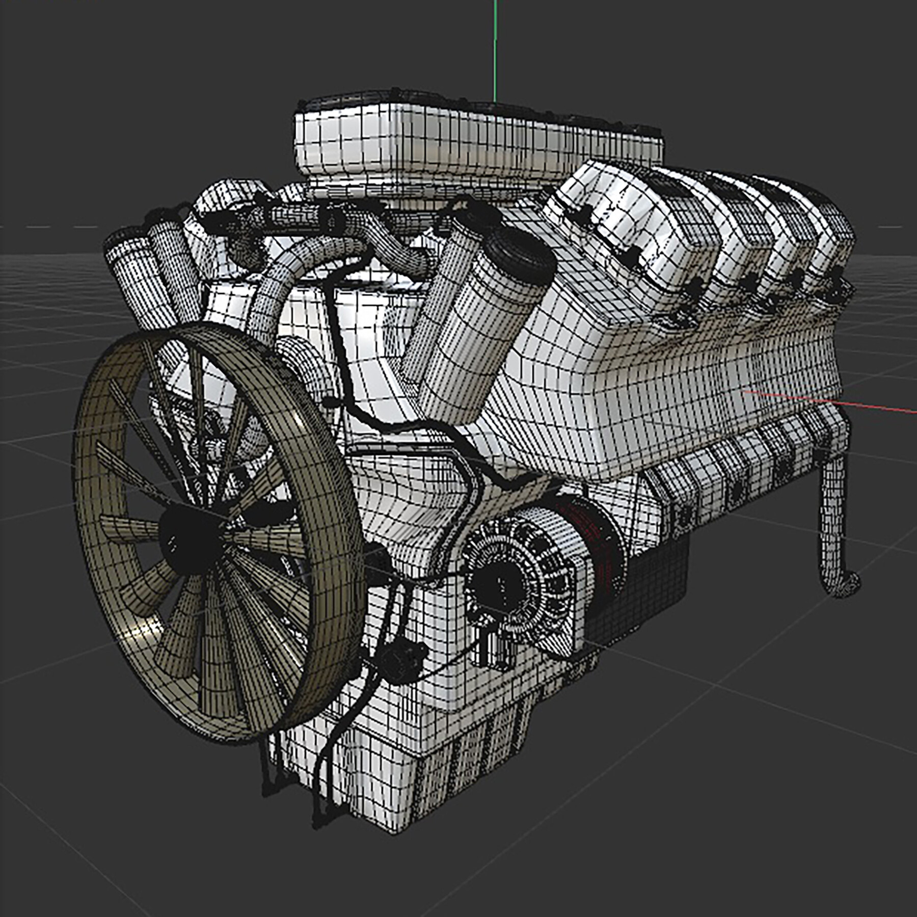 ArtStation - 8 cylinder car engine | Game Assets