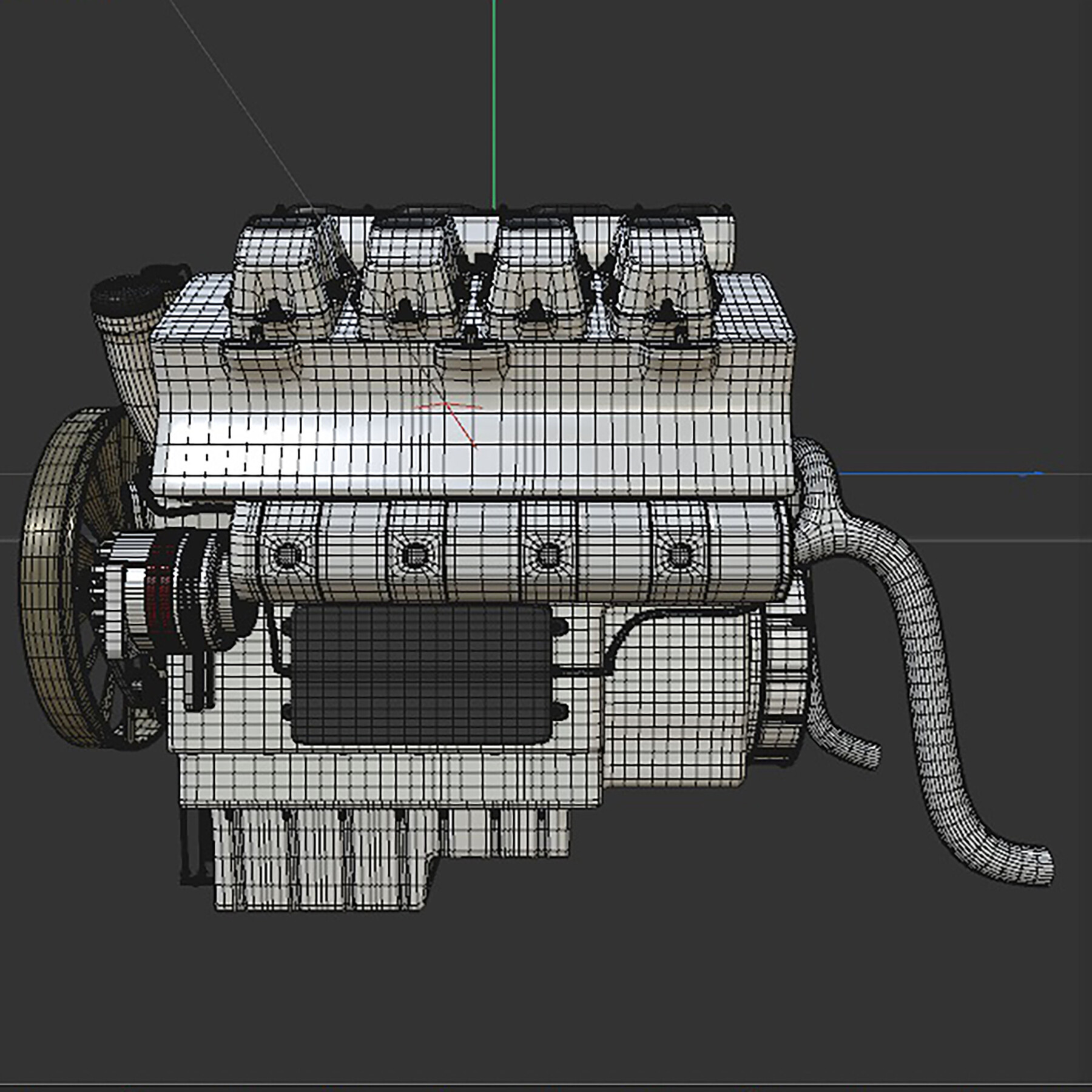 ArtStation - 8 cylinder car engine | Game Assets