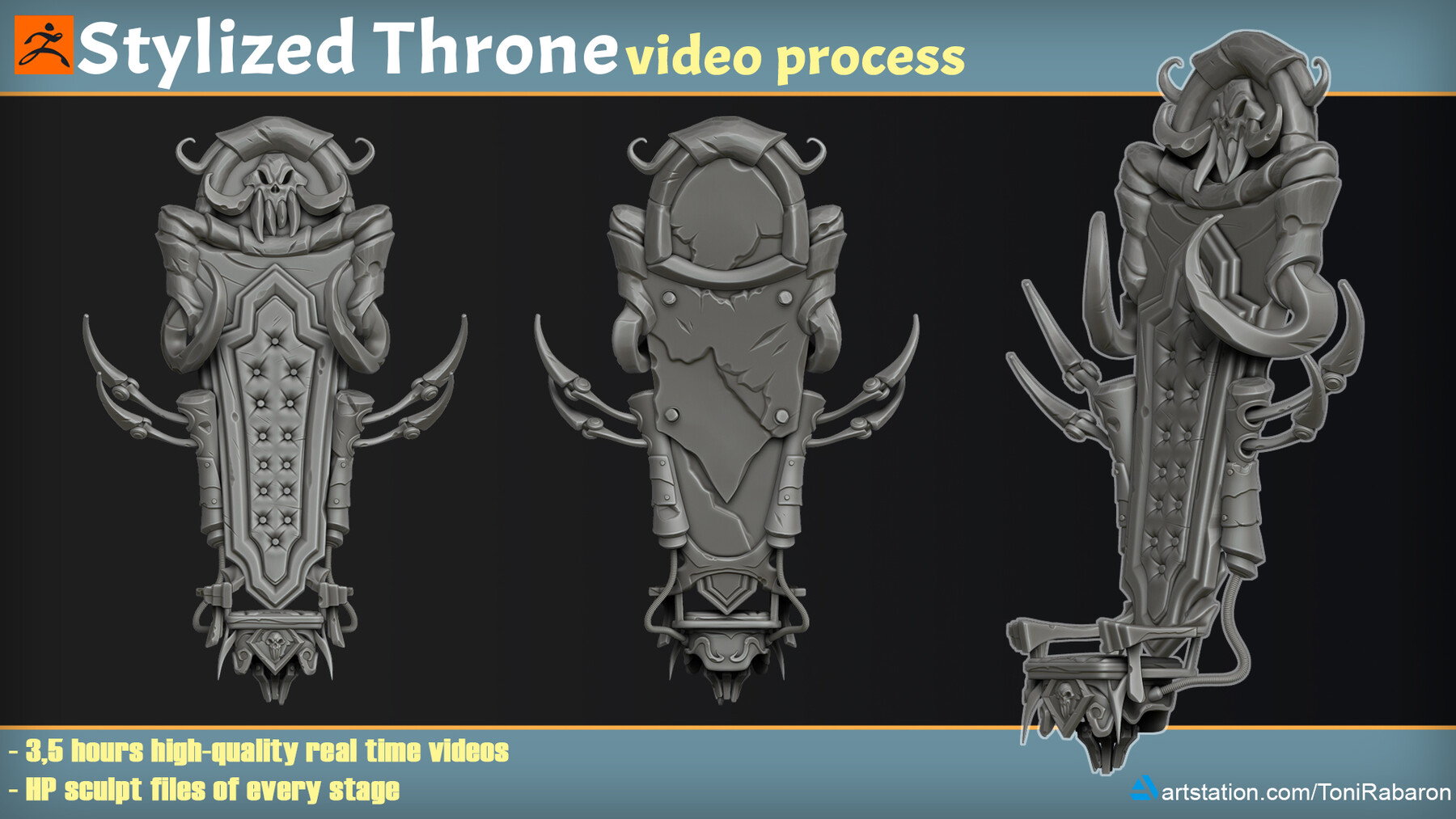 ArtStation - Stylized Throne Video Process | Tutorials