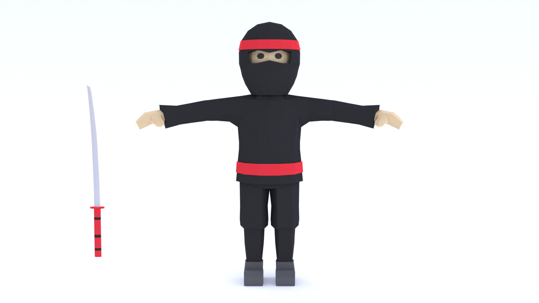 ArtStation - Low Poly Cartoon Ninja | Game Assets