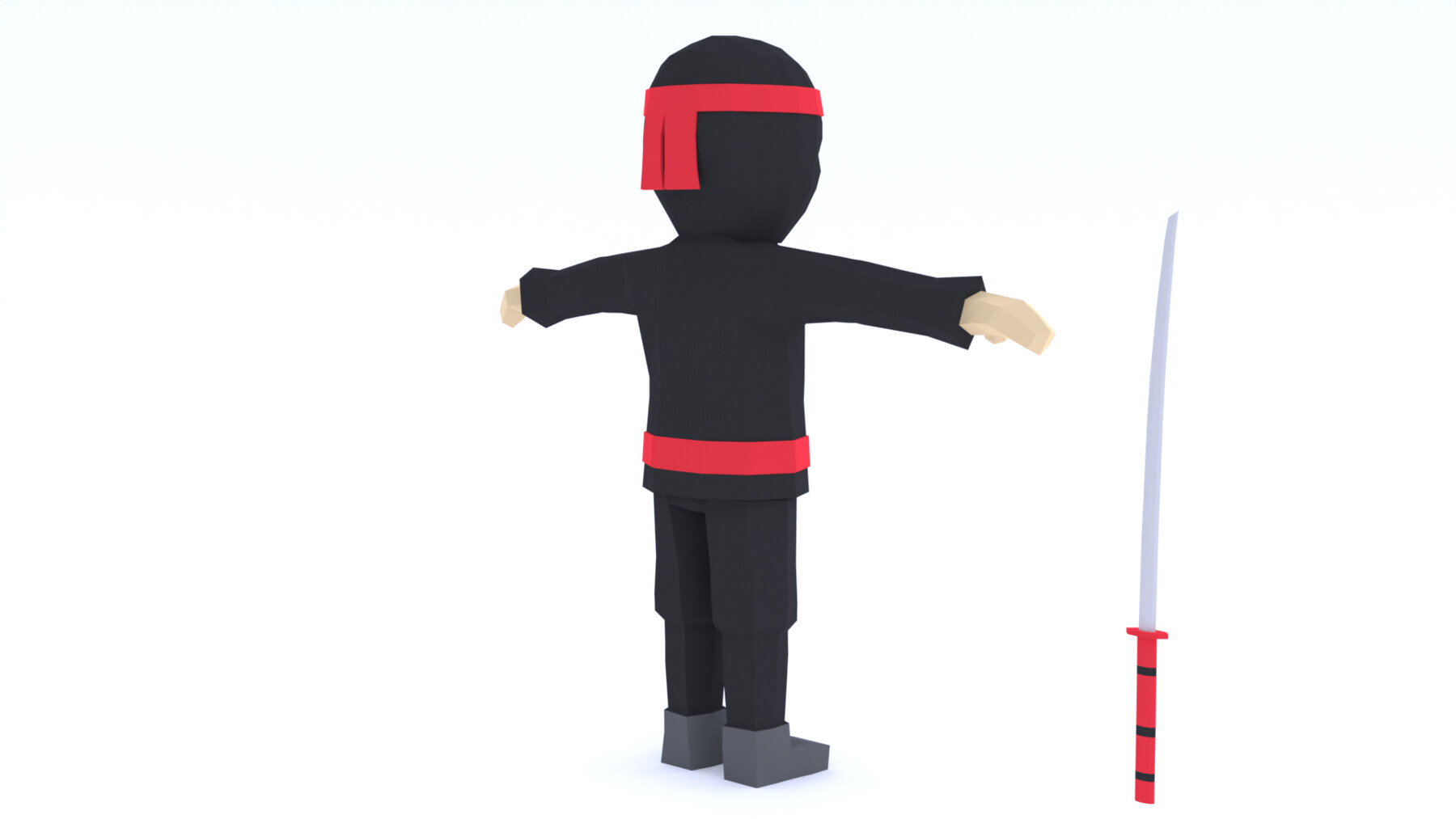 ArtStation - Low Poly Cartoon Ninja | Game Assets