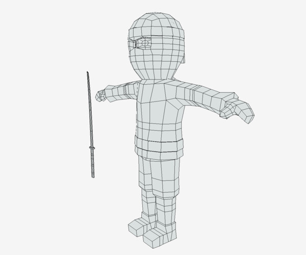 ArtStation - Low Poly Cartoon Ninja | Game Assets