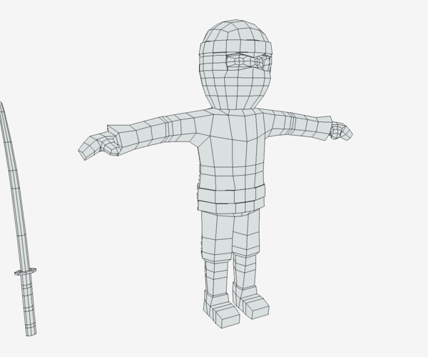 ArtStation - Low Poly Cartoon Ninja | Game Assets