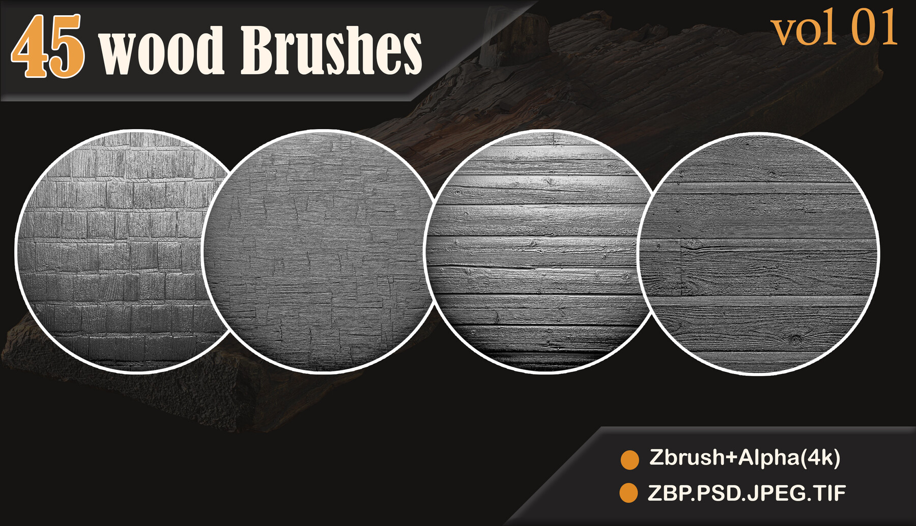 ArtStation - 45 Wood Brushes | Brushes