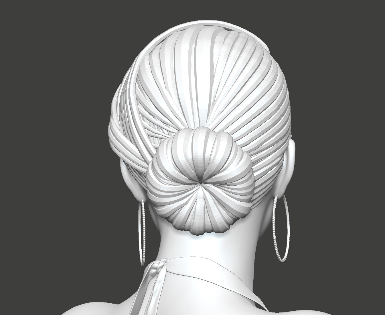 ArtStation - Female Stylized Hair (Bun) | Resources
