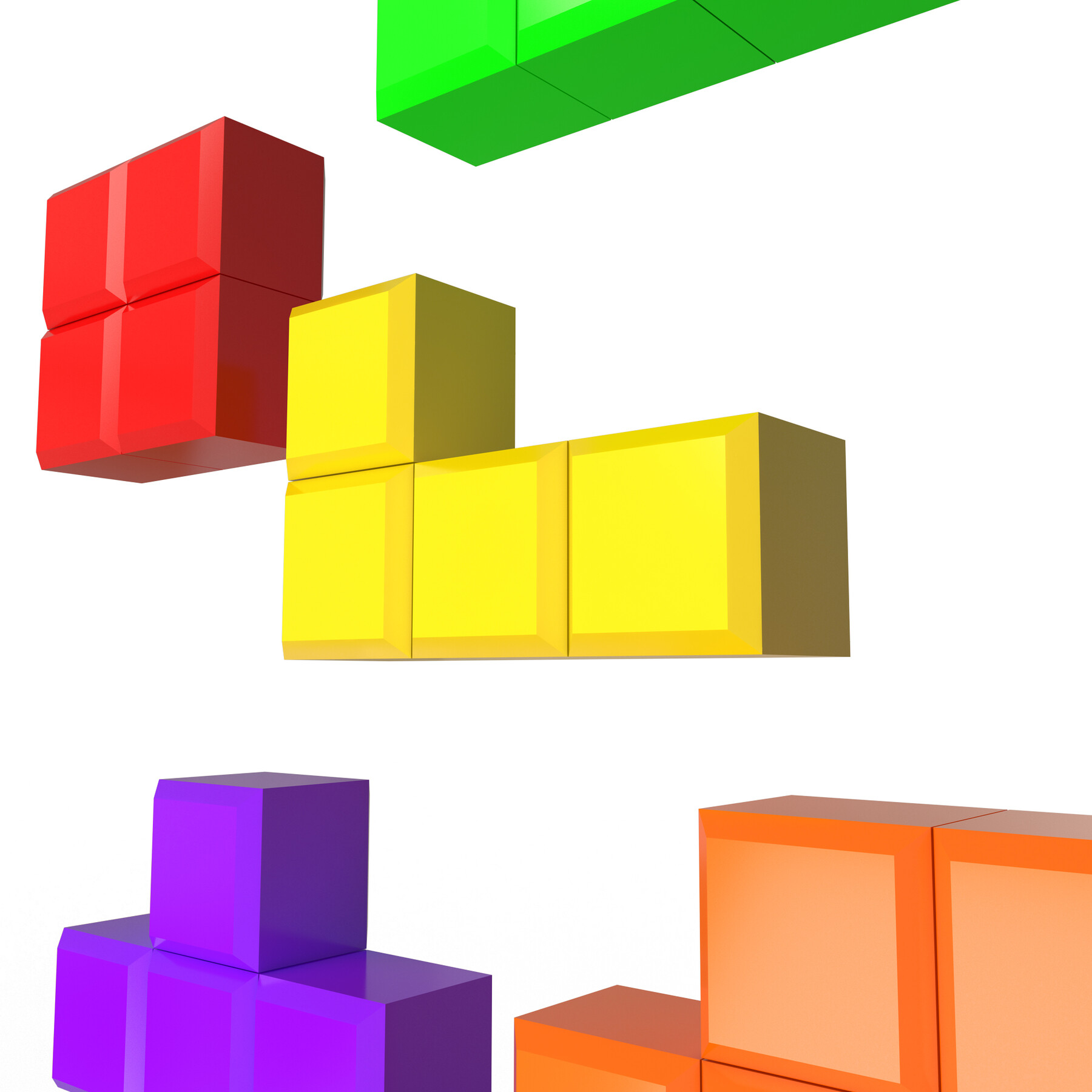 ArtStation - Tetris Bricks Set 02 | Resources