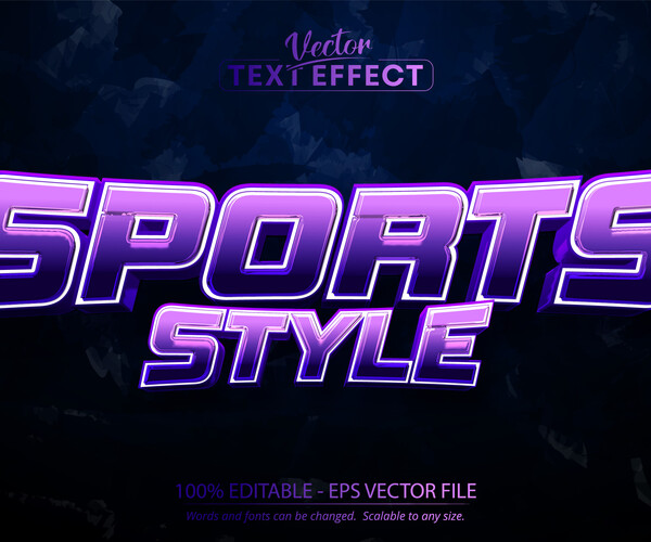 ArtStation - Sport text effect, editable sports style text and game ...