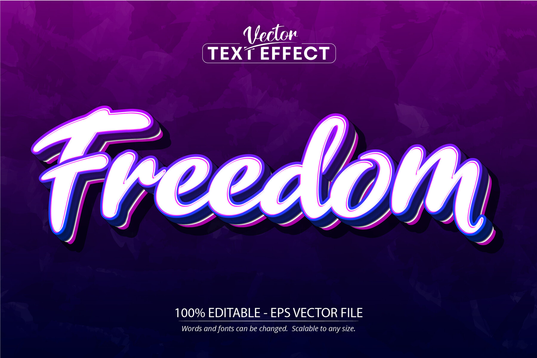 ArtStation - Freedom text effect, minimalistic and sport editable text ...