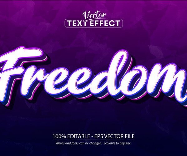 ArtStation - Freedom text effect, minimalistic and sport editable text ...