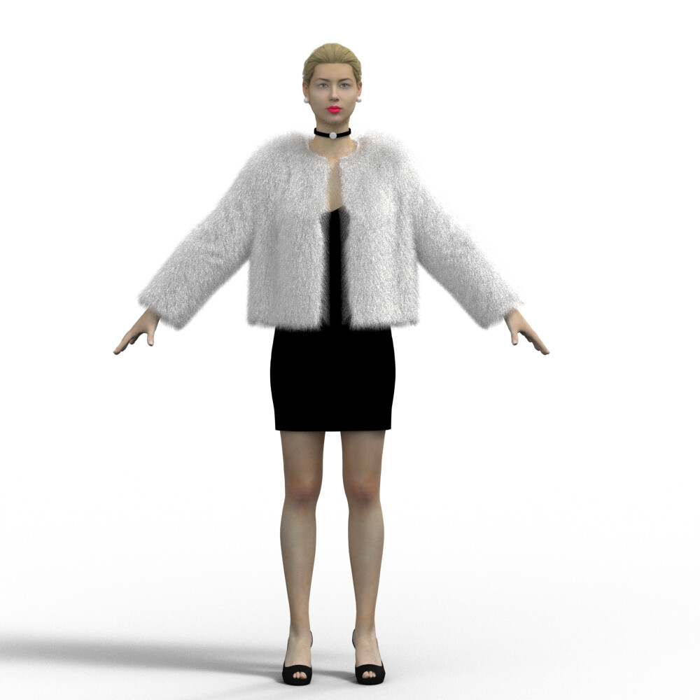 ArtStation - Digital white coat with dress | Resources