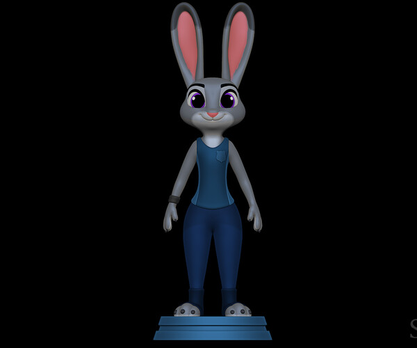 ArtStation - Judy Hopps ZPD Training outfit - Zootopia 3D print model ...