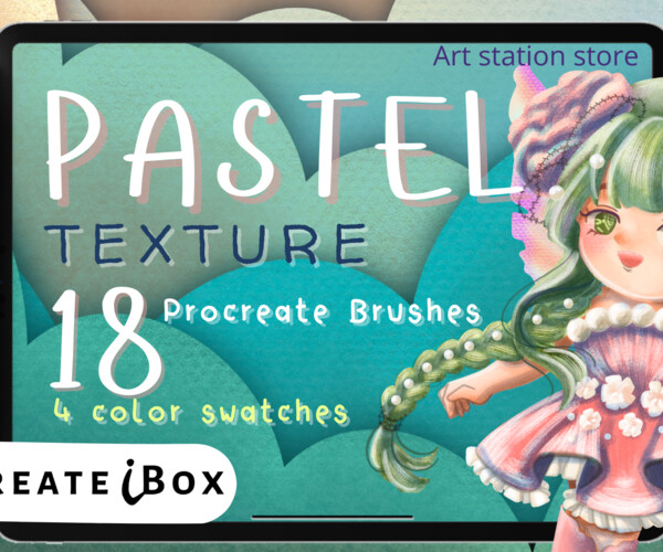 ArtStation - Pastel texture Procreate brushes | ProcreateiBox | Brushes