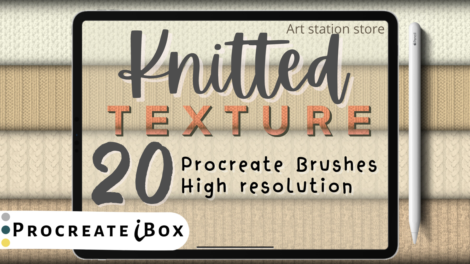 ArtStation - Knitted texture Procreate pattern brushes | ProcreateiBox | Brushes