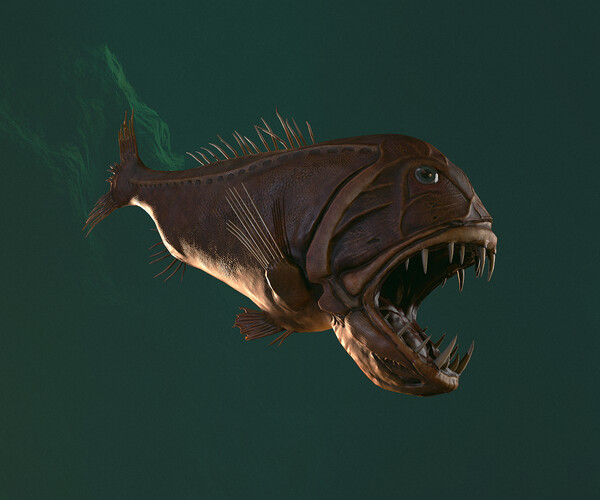 ArtStation - Fish Monster - Sabertooth | Game Assets