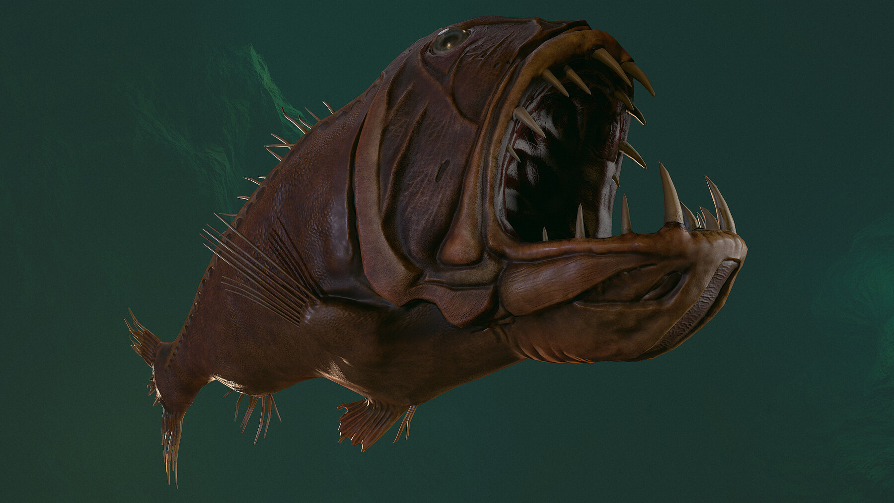 ArtStation - Fish Monster - Sabertooth | Game Assets