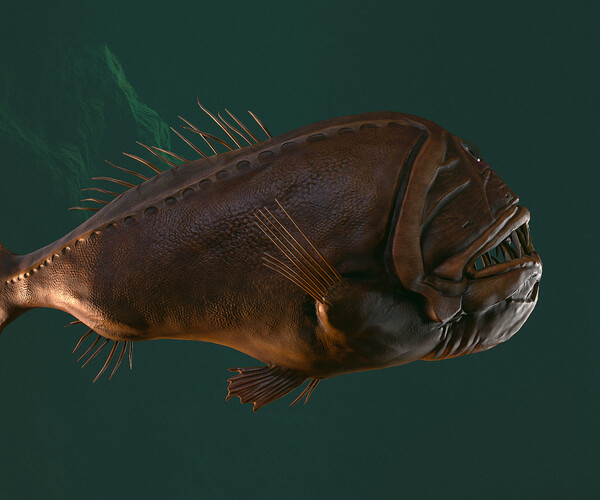 ArtStation - Fish Monster - Sabertooth | Game Assets