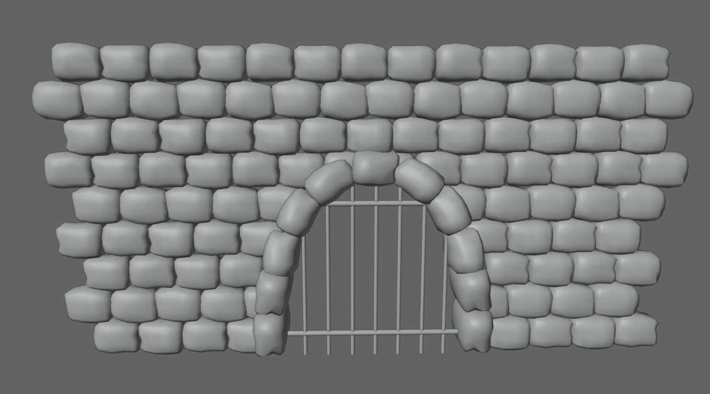 ArtStation - Dungeon Cell - Wall - Calabouco Low-poly 3D model | Game ...