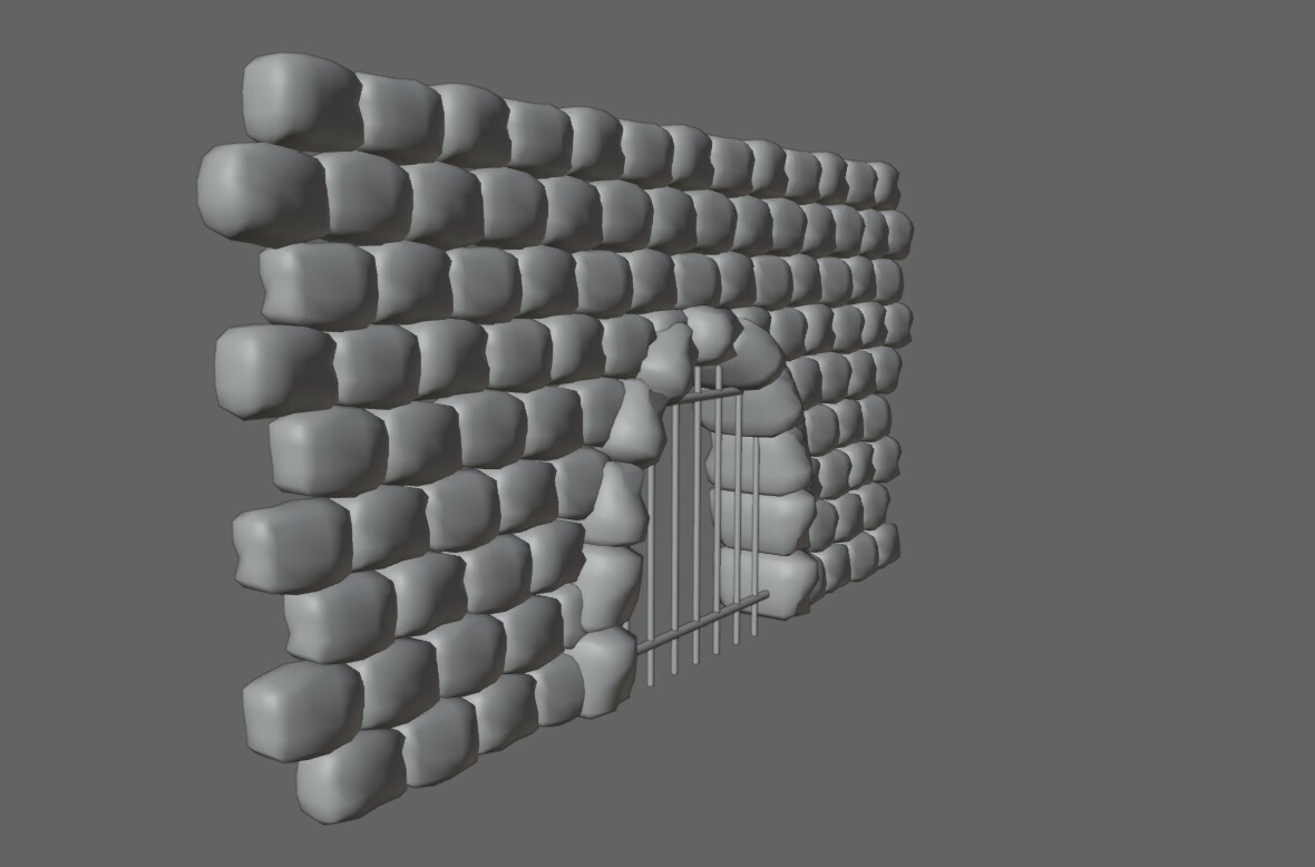 ArtStation - Dungeon Cell - Wall - Calabouco Low-poly 3D model | Game ...