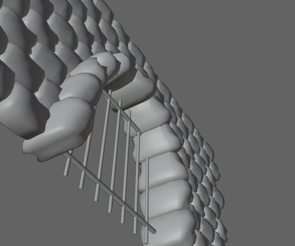 ArtStation - Dungeon Cell - Wall - Calabouco Low-poly 3D model | Game ...