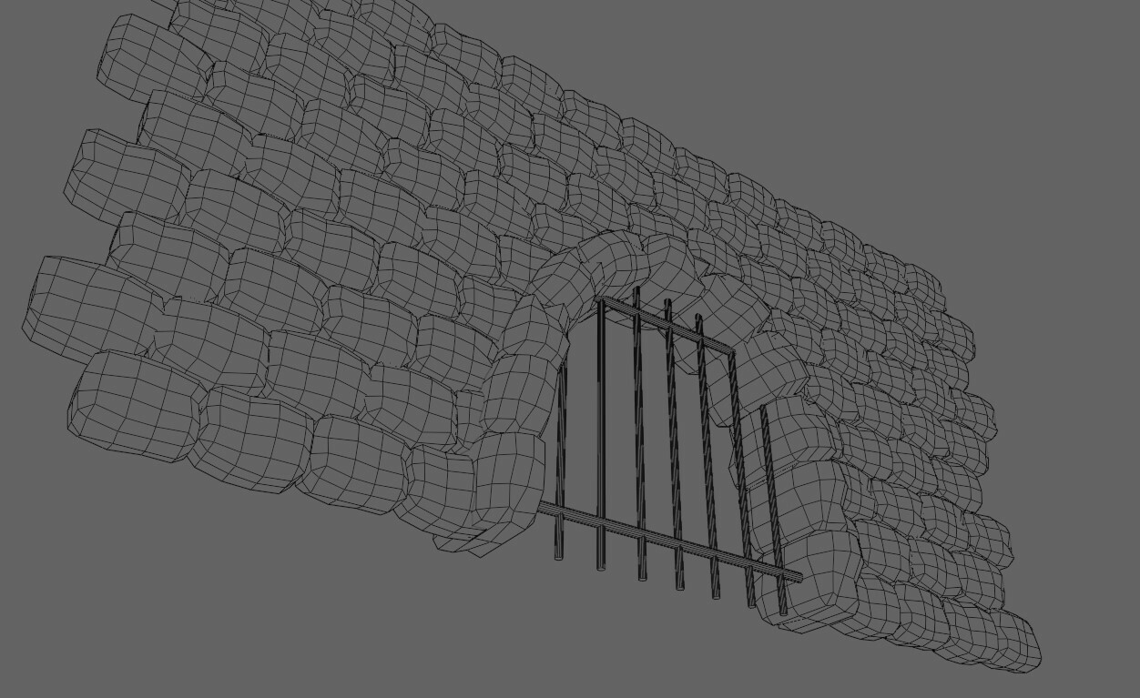 ArtStation - Dungeon Cell - Wall - Calabouco Low-poly 3D model | Game ...