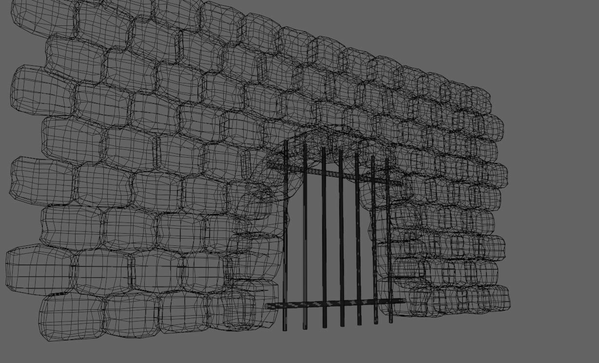 ArtStation - Dungeon Cell - Wall - Calabouco Low-poly 3D model | Game ...