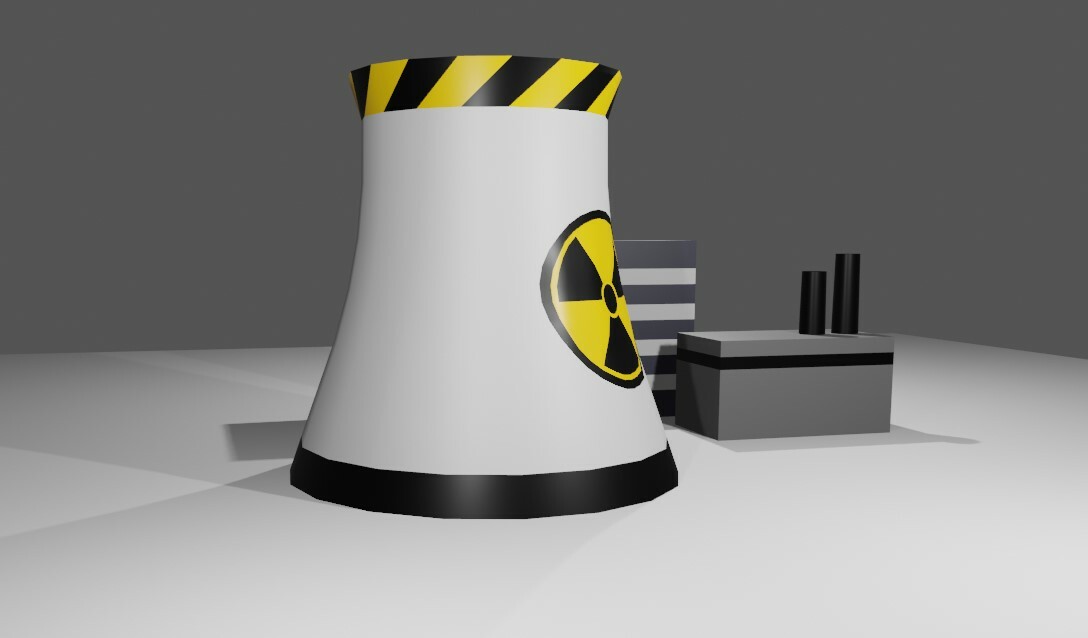 ArtStation - Nuclear Factory - Power plant in Cartoon Style - Usina Low ...