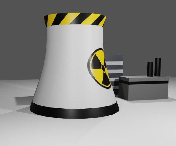 ArtStation - Nuclear Factory - Power plant in Cartoon Style - Usina Low ...