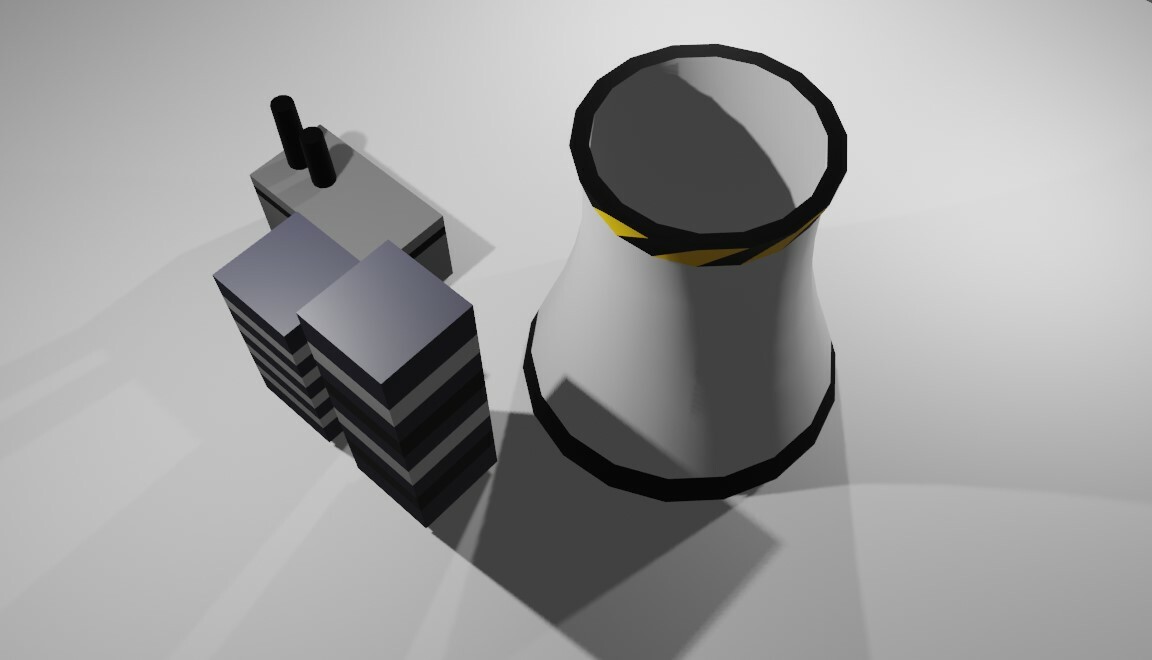 ArtStation - Nuclear Factory - Power plant in Cartoon Style - Usina Low ...