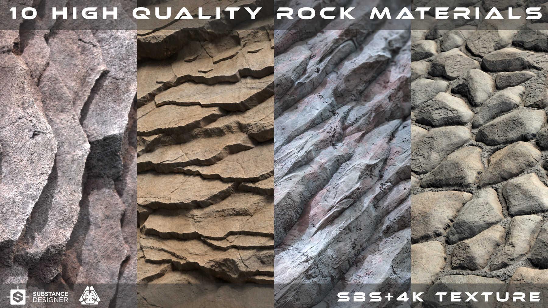 ArtStation - 10 High Quality Rock Material | Game Assets