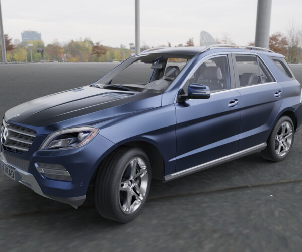 ArtStation - Blue car mercedes benz mL | Resources