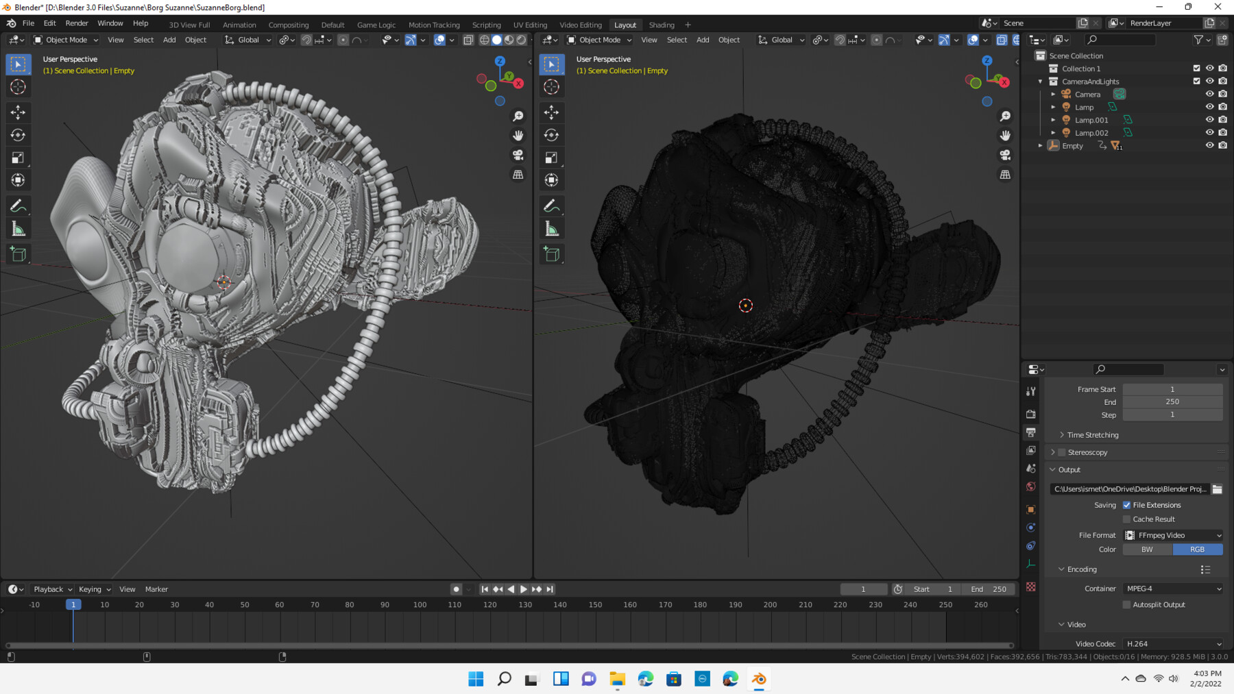 ArtStation - Blender Suzanne Star Trek Borg Character | Resources