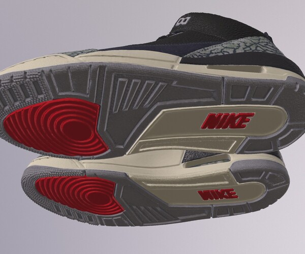 ArtStation - NIKE AIR JORDAN 3 SHOES RETRO high-poly | Game Assets