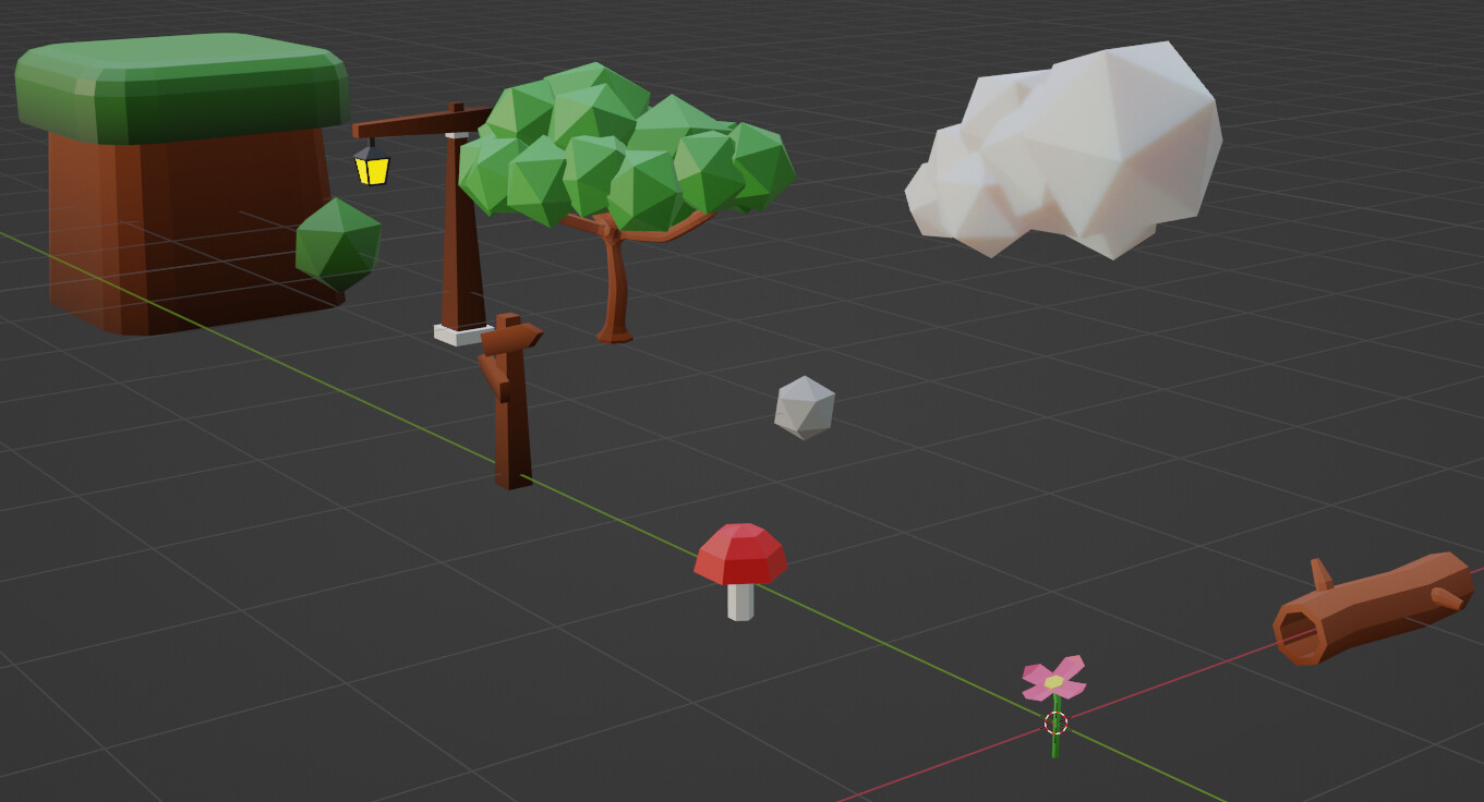 ArtStation - Low Poly Environment Pack #1 | Game Assets