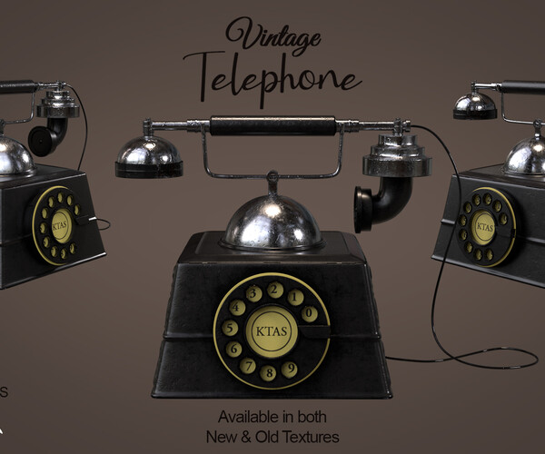 ArtStation - Vintage Telephone - 3D Model | Game Assets
