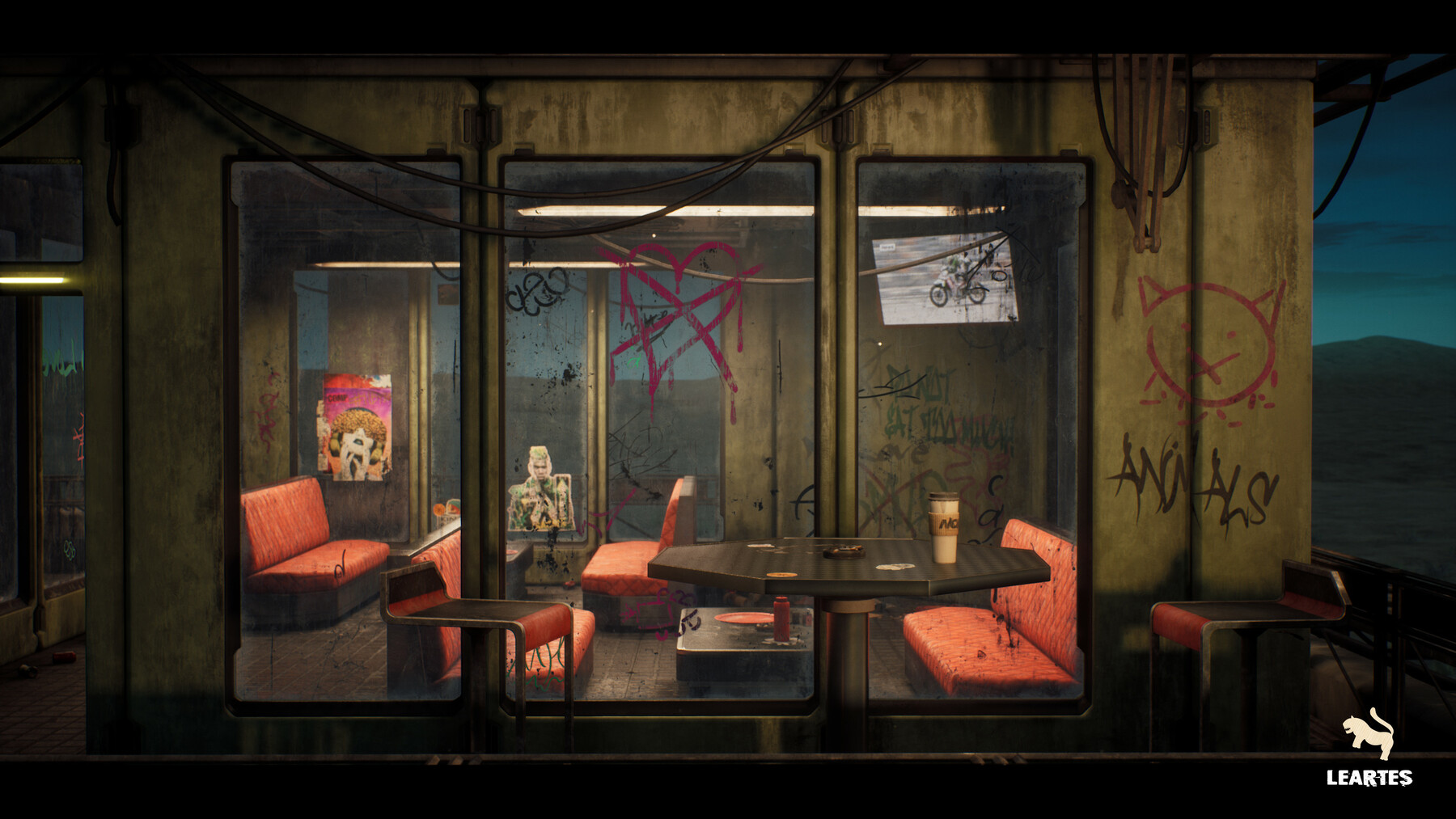 ArtStation - Nova Space Burgers / Cyberpunk Abandoned Restaurant / Bar ...