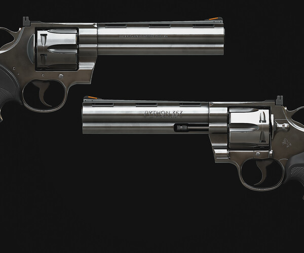 ArtStation - Colt Python | 3D Model | Game Ready | PBR | Game Assets