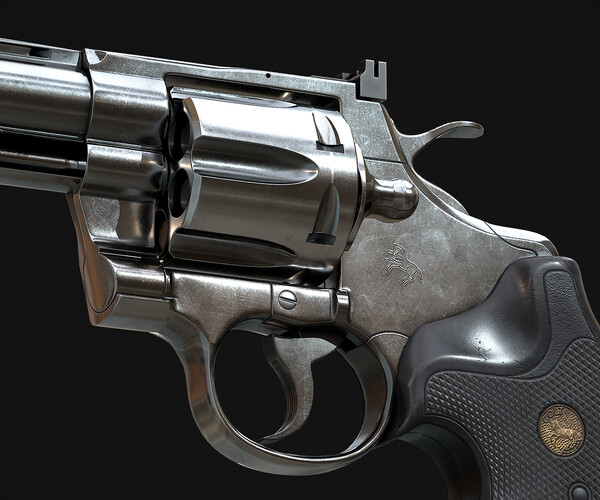 ArtStation - Colt Python | 3D Model | Game Ready | PBR | Game Assets