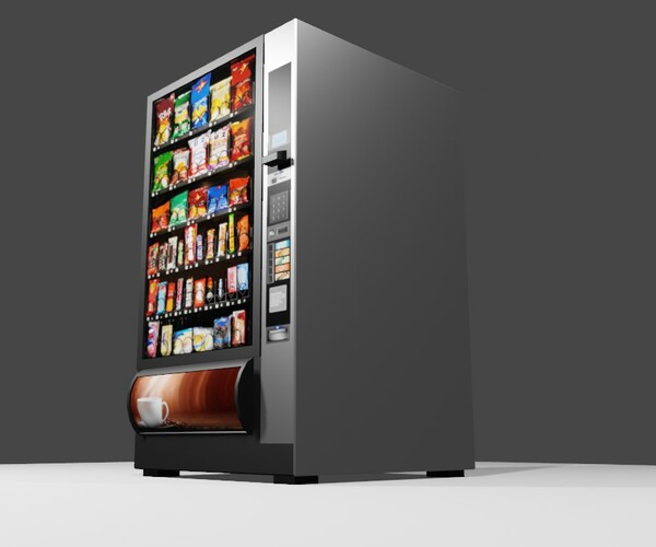 ArtStation - Candy Vending Machine - Maquina de Doces Low-poly 3D model ...