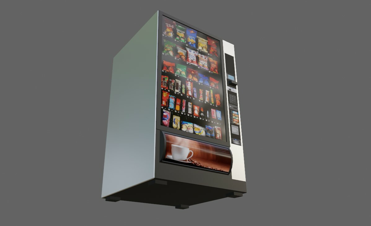 ArtStation - Candy Vending Machine - Maquina de Doces Low-poly 3D model ...