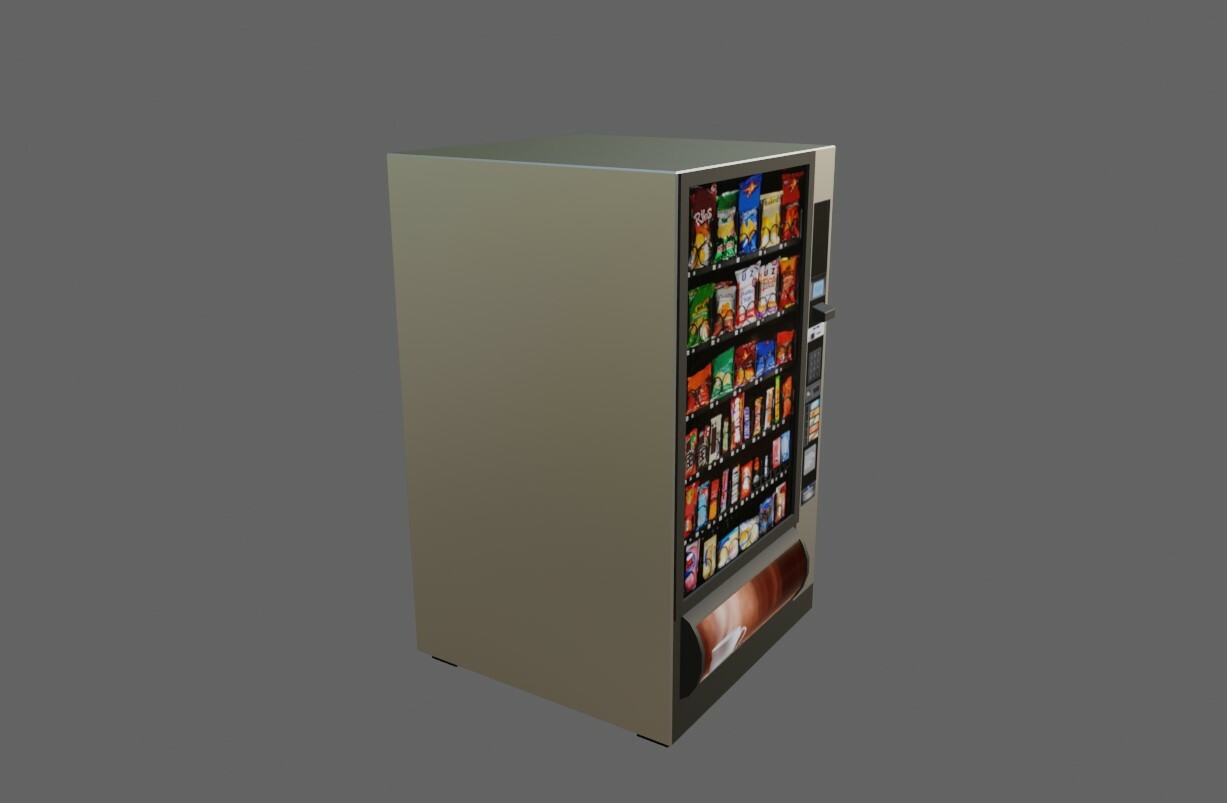 ArtStation - Candy Vending Machine - Maquina de Doces Low-poly 3D model ...