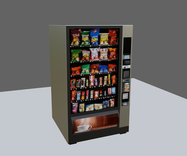 ArtStation - Candy Vending Machine - Maquina de Doces Low-poly 3D model ...