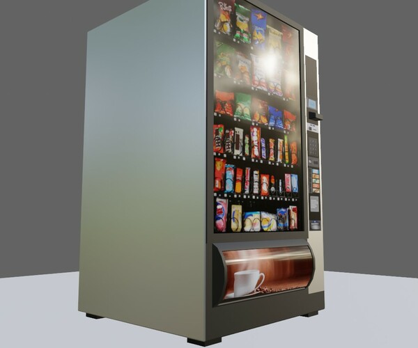ArtStation - Candy Vending Machine - Maquina de Doces Low-poly 3D model ...
