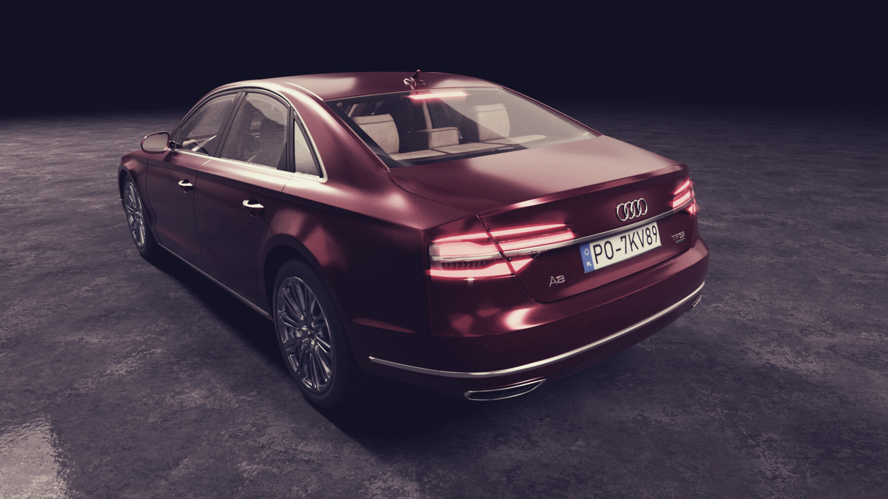 ArtStation - Red Car Audi A8 3D model | Resources